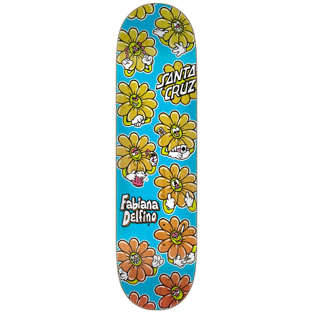 Santa Cruz Delfino Wildflower VX Blue 8.25" skateboard deck – Stoked ...
