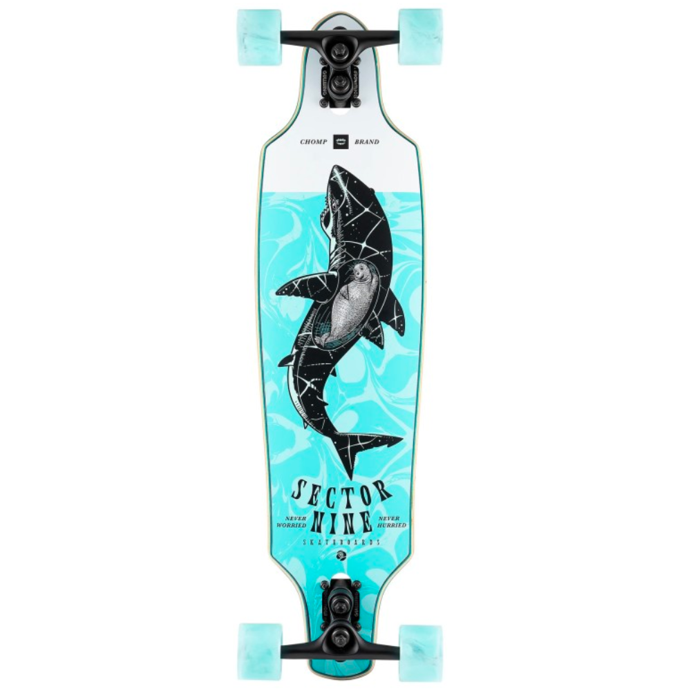 Sector 9 Roundhouse Great White Longboard 34" White/Blue – Stoked Boardshop