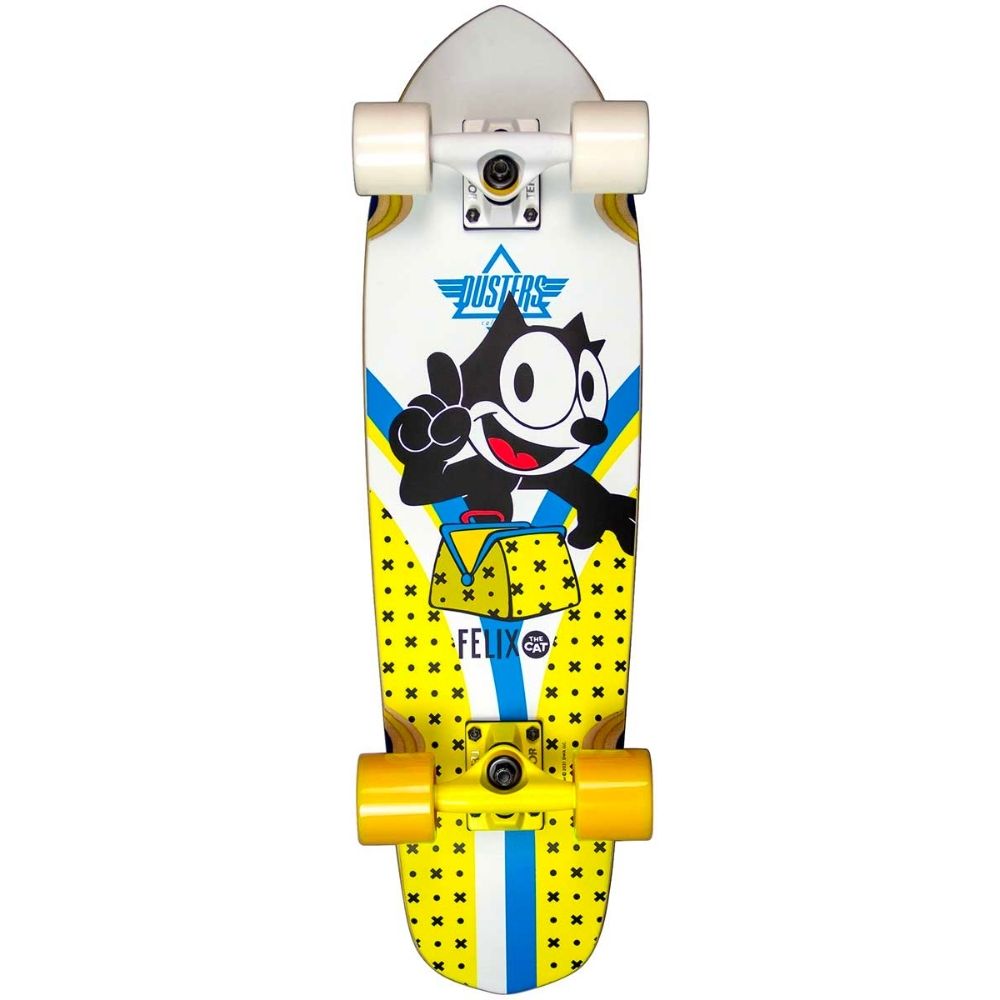 Dusters Felix Flashback Yellow/White 28" Complete Cruiser – Stoked ...