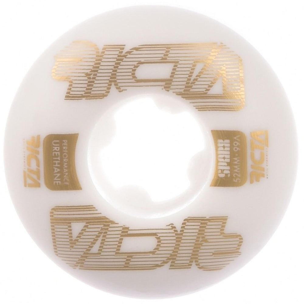 Ricta Sparx Framework 99a White/Gold 52mm Skateboard Wheels – Stoked ...