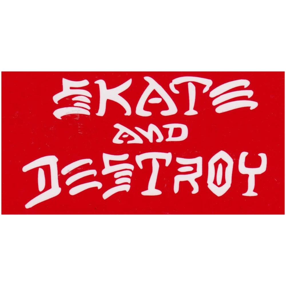 Thrasher Skate and Destroy Sticker Large Red – Stoked Boardshop