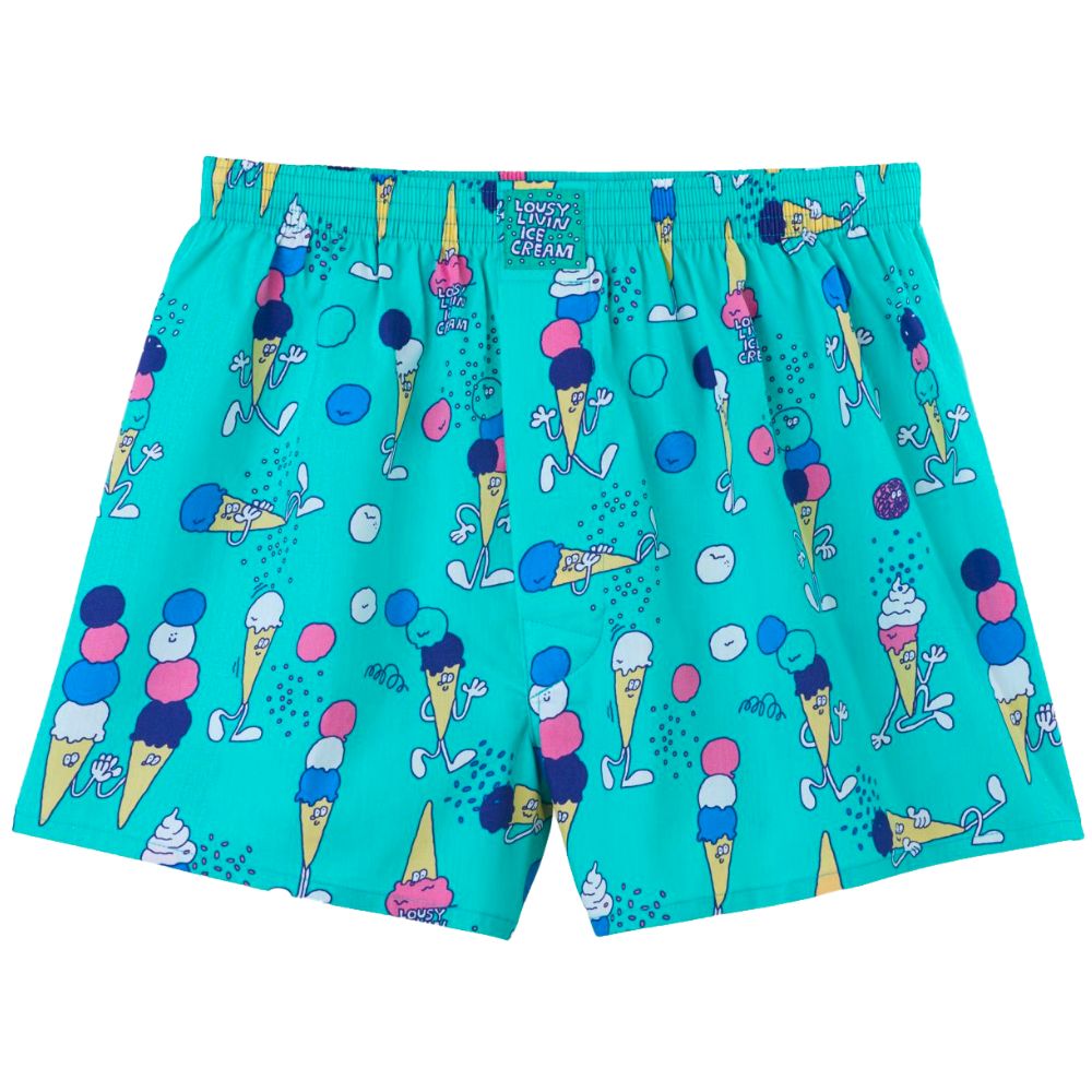Lousy Livin Icecream Boxer Shorts Jade – Stoked Boardshop