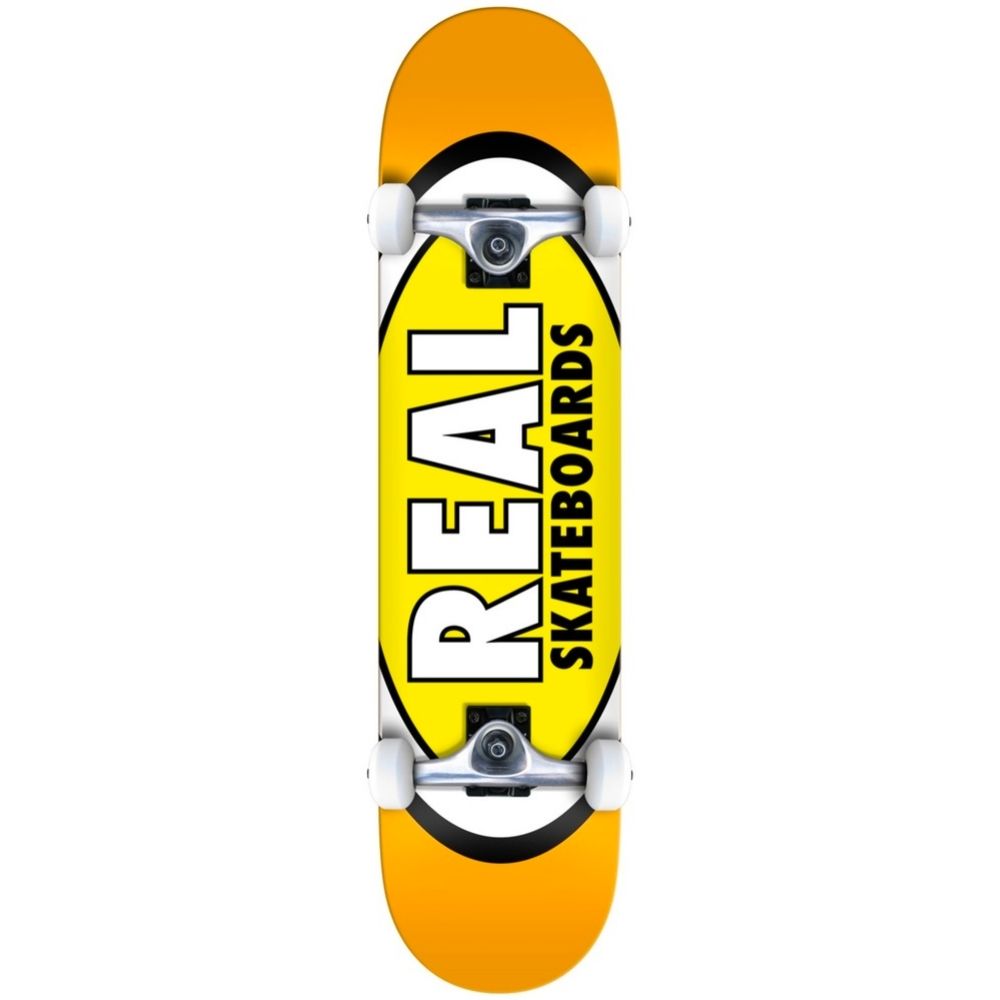 Real Classic Oval Yellow 7.5" Complete Skateboard – Stoked Boardshop