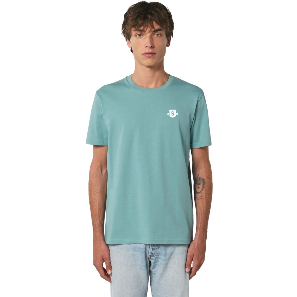Stoked Board Co Mini Shield T-Shirt Teal Monstera – Stoked Boardshop