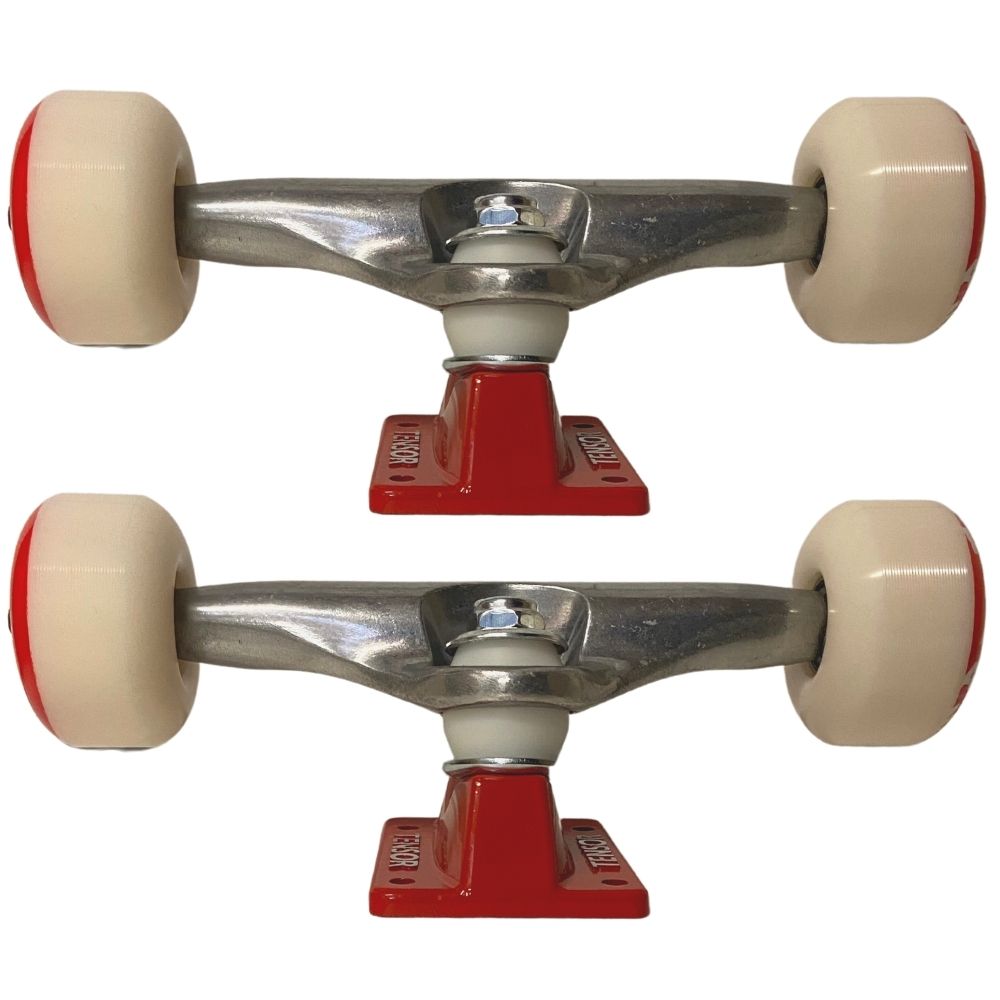 Tensor Almost Repeat Truck And Wheel Combo Raw/Red 5.25" Skateboard ...